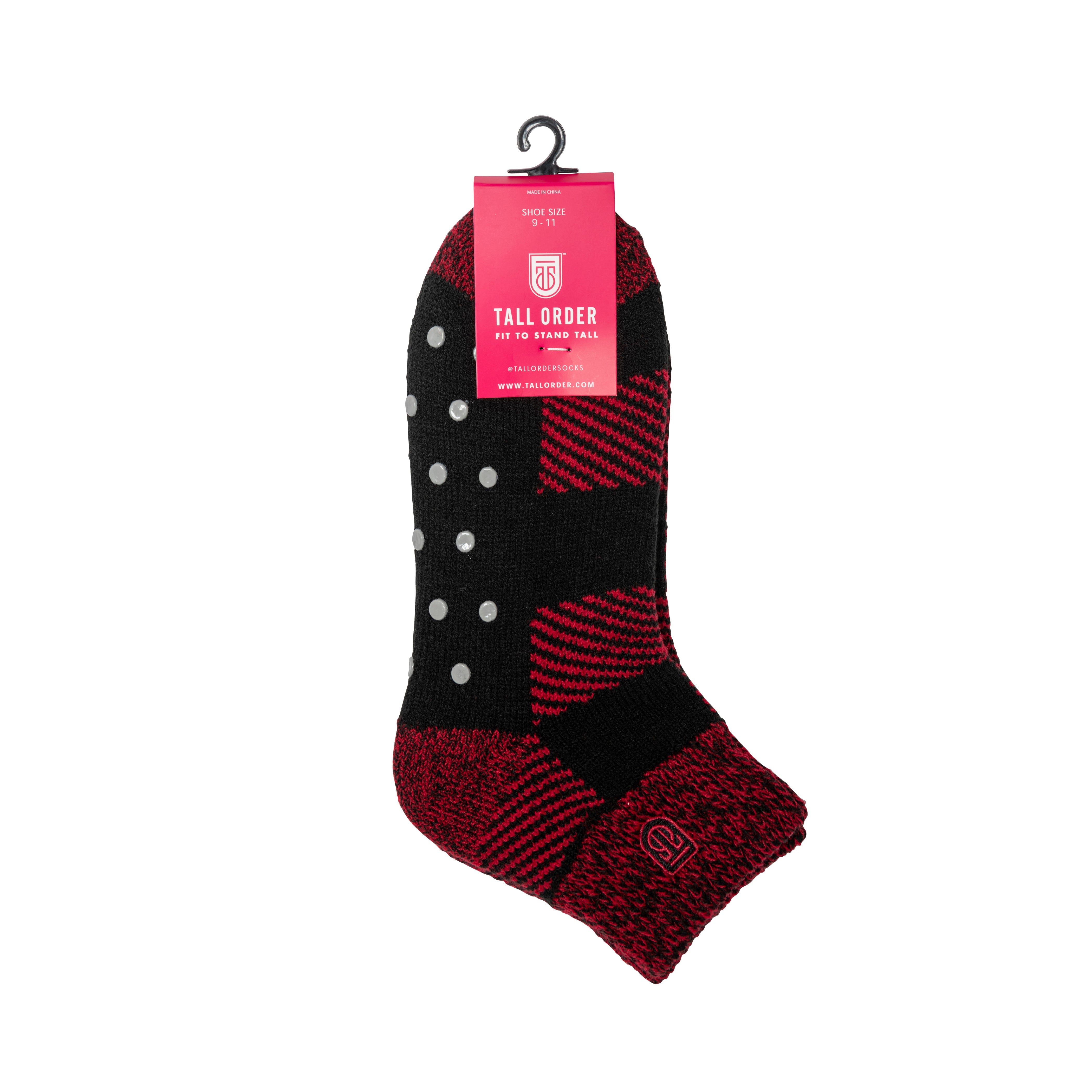 The Cabin Socks - Buffalo Plaid Slipper Socks | Tall Order