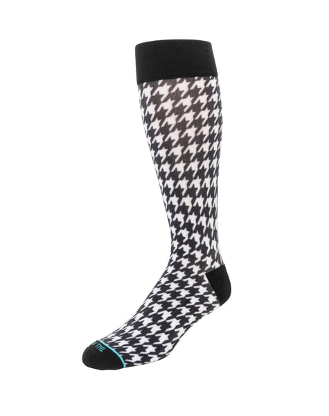 Houndstooth Pattern Socks | Black & White | Tall Order | Tall Order